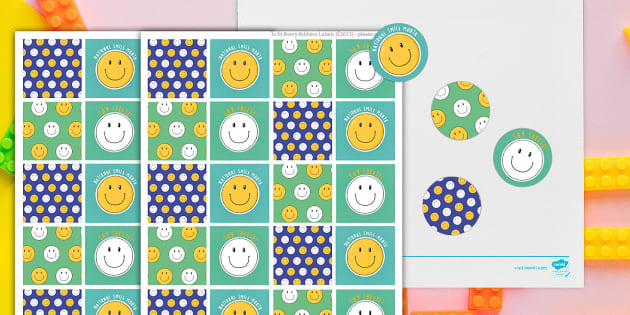 National Smile Month - Printable Decorative Stickers