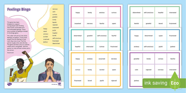 Older Learners: Children's Mental Health Week: Feelings Bingo