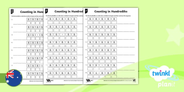 Year 4 Counting in Hundredths Home Learning Tasks - Twinkl