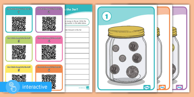 How Much Money is in the Jar? QR Code Hunt | Coins to $5