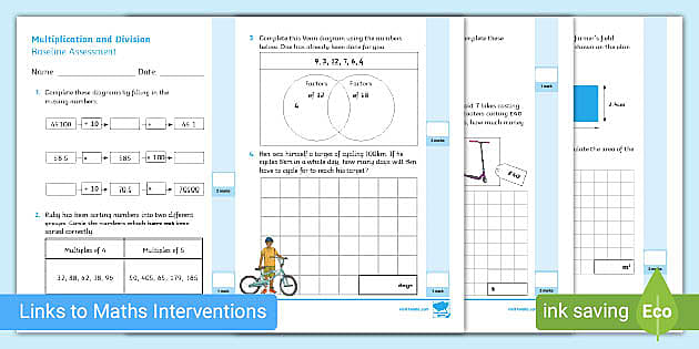 👉 Y6 Multiplication and Division Baseline Assessment