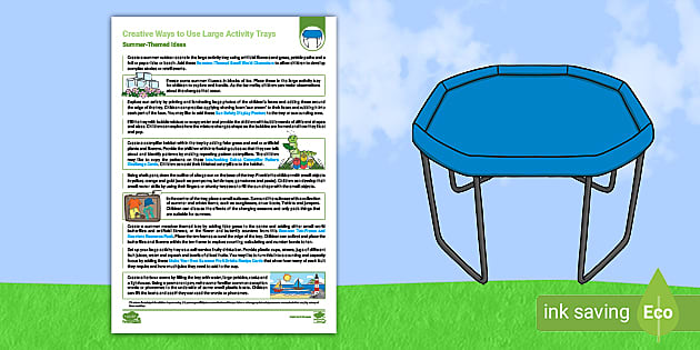 EYFS Creative Ways to Use Large Activity Trays: Summer