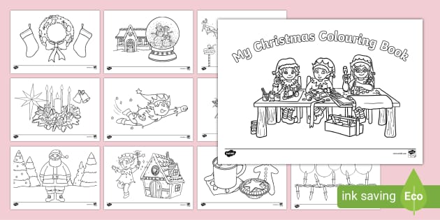 Christmas Colouring Booklet (teacher made) - Twinkl
