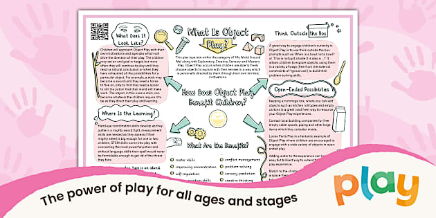 What Is Object Play? Adult Information Sketchnote Poster