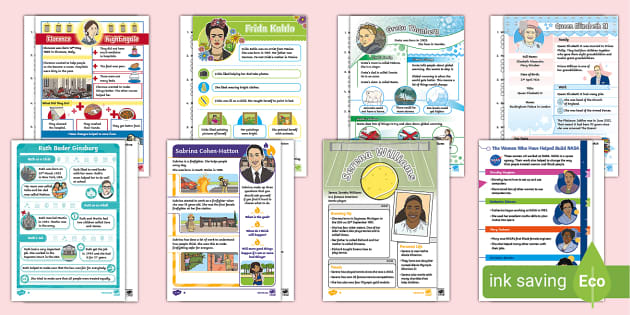 KS1 International Women's Day Reading Comprehension Bumper Pack
