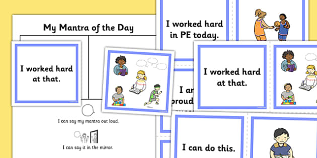 Flashcard Mantras to Help Children Develop Self Confidence