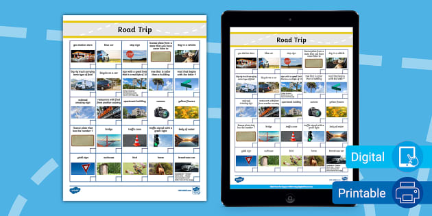 Road Trip Scavenger Hunt for 3rd-5th Grade - Twinkl