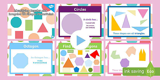 Identifying Regular And Irregular 2D Shapes PowerPoint
