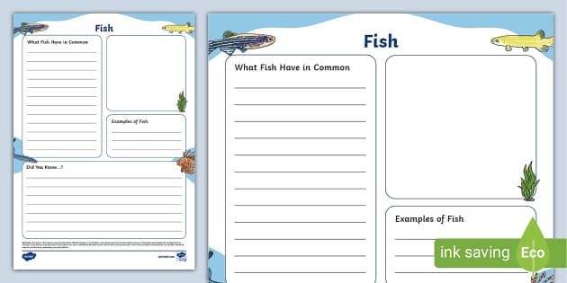 Fish Fact File Template, Fish Facts, Facts about Fish