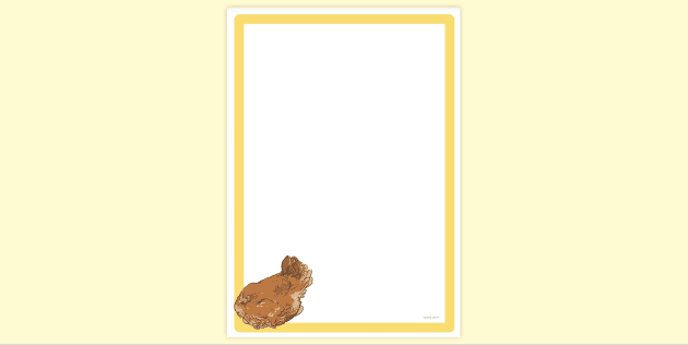 FREE! - Simple Blank Hen Incubating Page Border | Page Borders