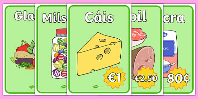 The Supermarket Display Posters Gaeilge (Teacher-Made)
