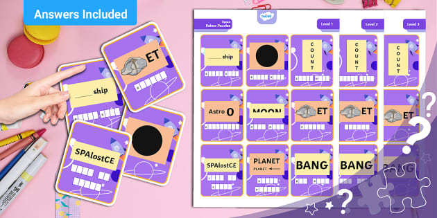 Space-Themed Rebus Puzzles PowerPoint - Twinkl - Kids Puzzle