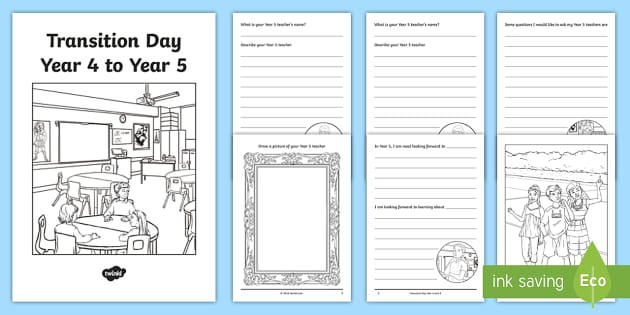 Transition Day Year 4 to 5 Booklet (teacher made)