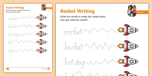Twinkl Phonics Level 2: Rocket Letter Formation - Twinkl