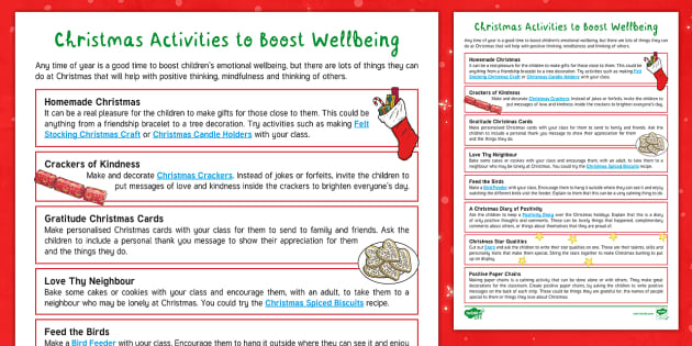 Christmas Mental Health Activities | Twinkl Life Resources