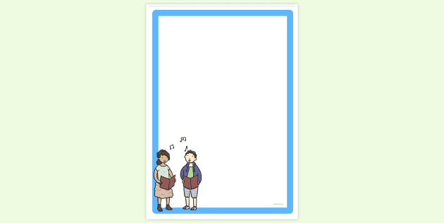 FREE! - Simple Blank Children Singing Page Border | Twinkl