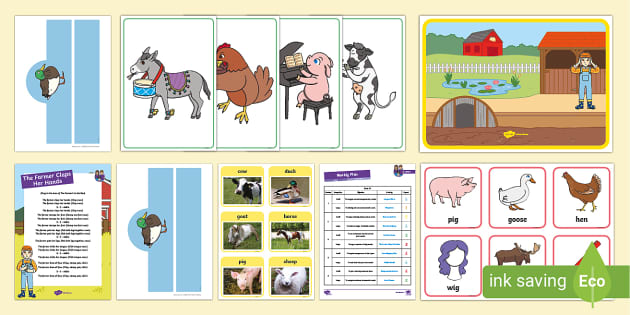 Phonics Level 1 Week 19 - Farm Animals Weekly Lesson Pack
