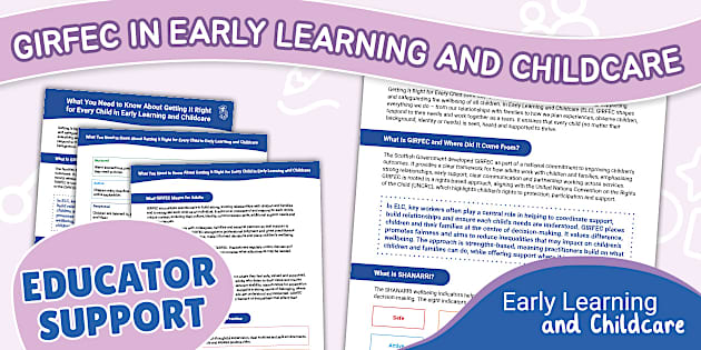 What You Need to Know About GIRFEC in ELC