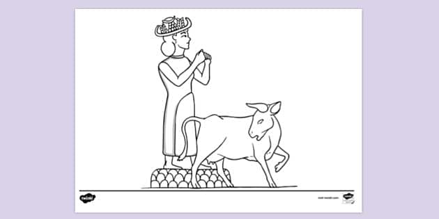 Ninhursag Colouring Sheet | Colouring Sheets (teacher made)