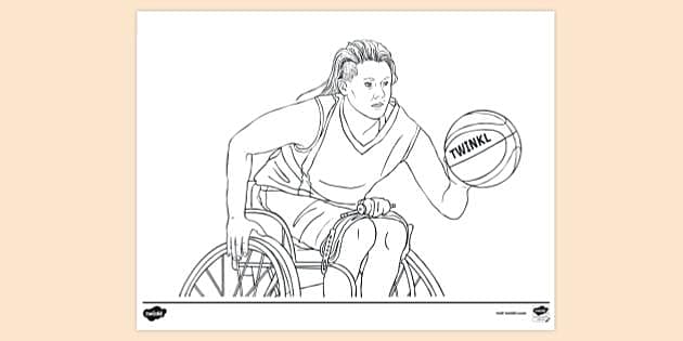 FREE! - Robyn Love Paralympic Basketball | Colouring Sheets