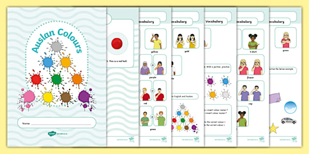 Auslan Booklet - Colour (teacher made) - Twinkl
