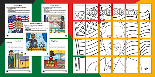 Black History Month Famous Figures Collaborative Art Bundle