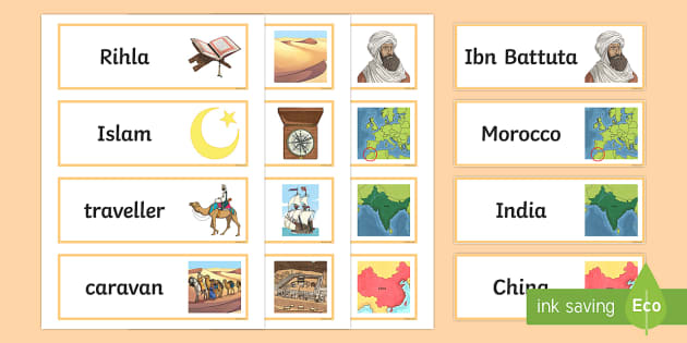 Ibn Battuta Word Cards (teacher made) - Twinkl