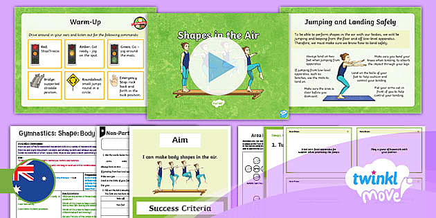 Move PE Year 3 Gymnastics Shape Lesson 2: Shapes in the Air