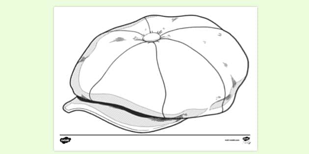 Baker Boy Hat Colouring Sheet (Teacher-Made) - Twinkl