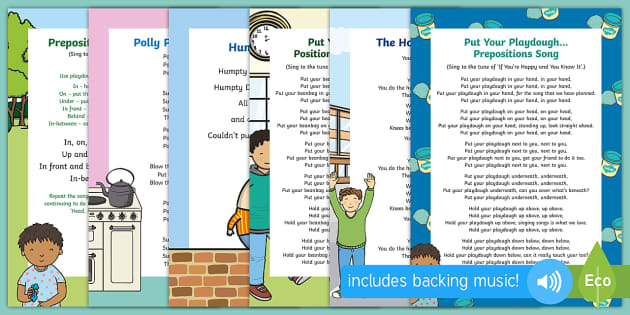 Positional Language Songs and Rhymes Resource Pack - Twinkl