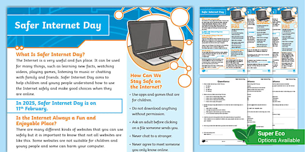 Internet Safety Reading Comprehension KS2 | Year 3 & 4