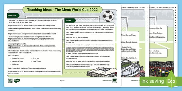The World Cup 2022 Teaching Ideas (creat de profesori)