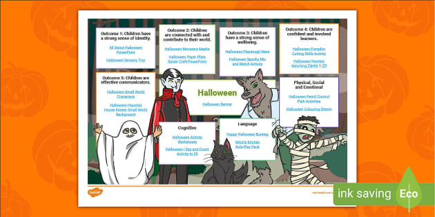 FREE! - Halloween Topic Planner (l'enseignant a fait)