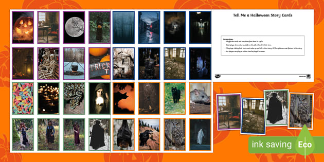 Halloween-Themed Tell Me a Story Cards (teacher made)