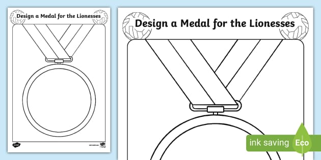 Design a Medal for the Lionesses,England,2022,Euro - Twinkl