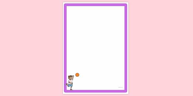 Simple Thrown Ball Page Border | Page Borders | Twinkl
