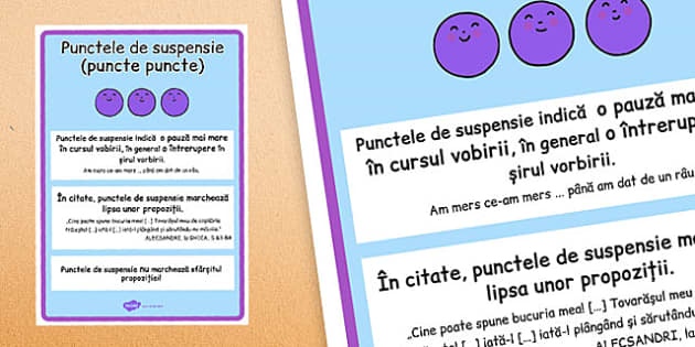 Punctele de suspensie - Planșă | Ciclul Primar - Twinkl RO