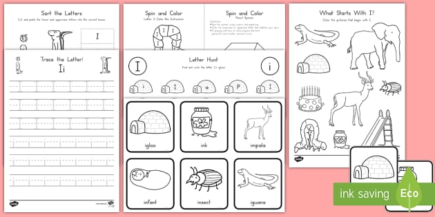 Letter I Activity Pack - Alphabet Packets, EYFS, KS1, Letter Formation