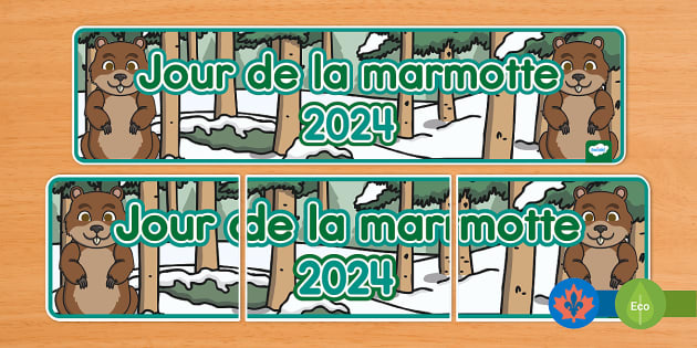 Groundhog Day Primary Banner French (l'enseignant a fait)