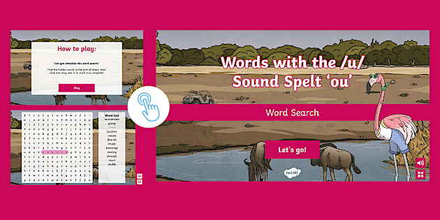 Words with the /u/ Sound Spelt 'ou' KS2 English Word Search