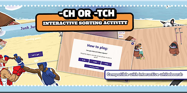 -ch or -tch Interactive Sorting Activity