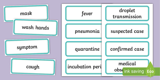👉 Coronavirus COVID-19 Word Cards