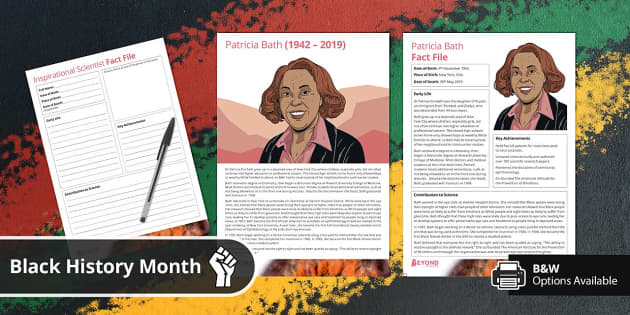 Patricia Bath Poster and Fact File (teacher made) - Twinkl