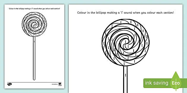 L Is For Lollipop Coloring Page