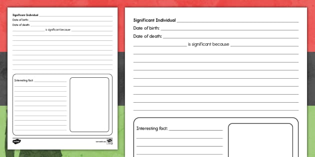 Black History Month Writing Template for Kids | Twinkl USA