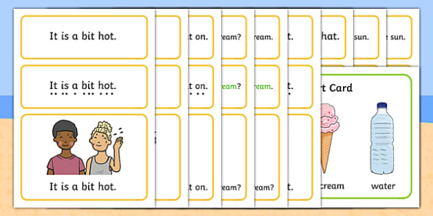 Summer Simple Sentence Cards - Twinkl