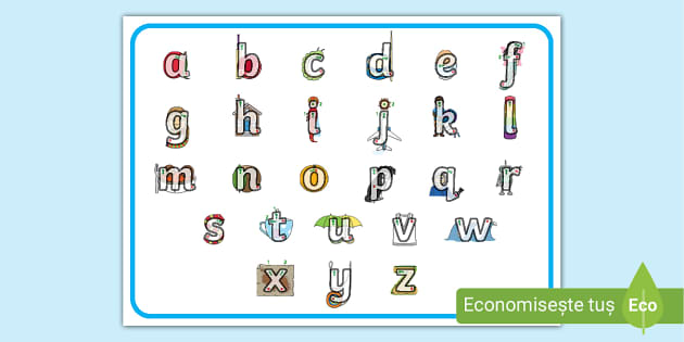 Alphabet Letter Shapes Letter Formation with Arrows Desk Mat