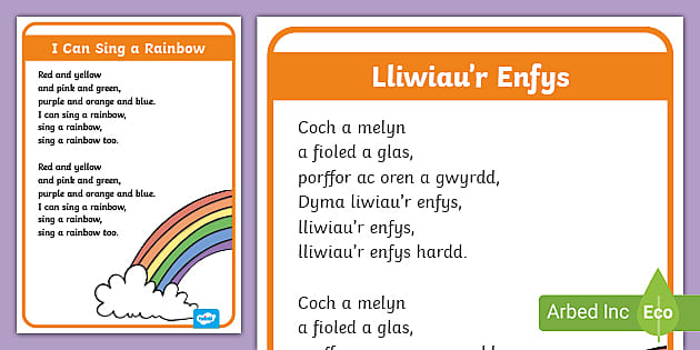 I Can Sing a Rainbow in Welsh | Twinkl Teacher Resources!