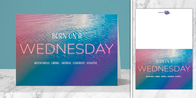 Born on a Wednesday Birthday Card | Twinkl Party - Twinkl