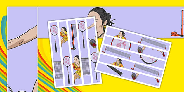 Rio 2016 Olympics Badminton Display Borders - olympics, badminton, display